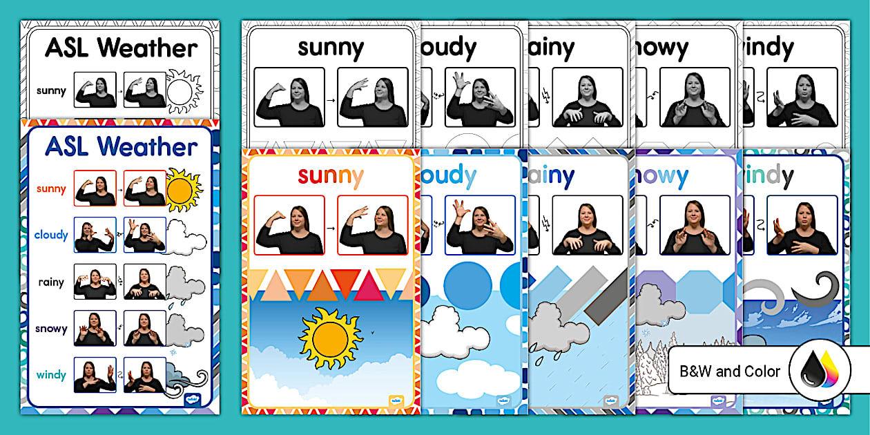ASL Weather Signs | American Sign Language | Twinkl USA