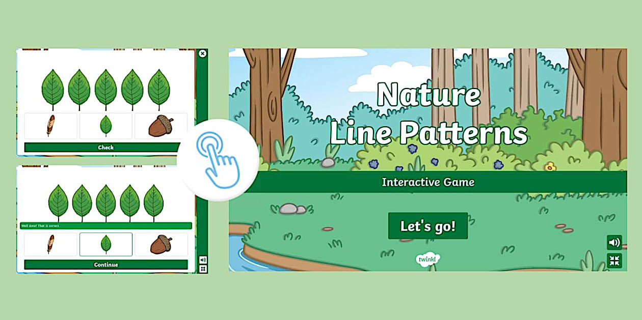 👉 Nature Line Patterns Interactive Game | Twinkl - Twinkl