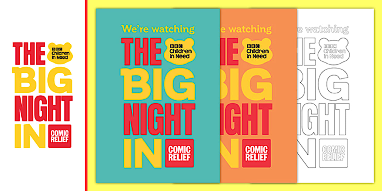 FREE! - BBC The Big Night In - A4 Window Poster - Twinkl