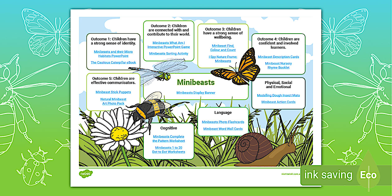 Minibeasts Topic Planner | EYLF | Twinkl Resources - Twinkl