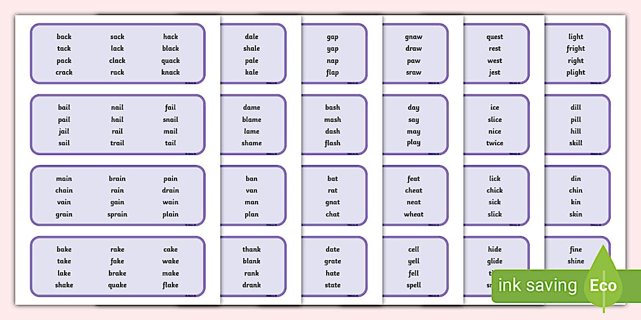 Level 2 Rhyming Poetry - Word Cards (teacher made) - Twinkl