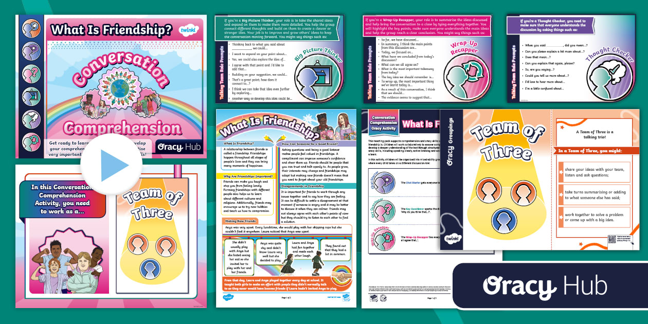 LKS2 What Is Friendship? Conversation Comprehension Oracy Pack