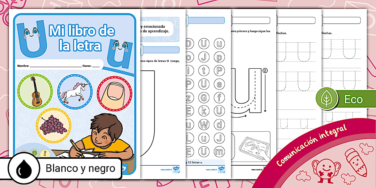 Cuadernillo Mi libro letra U (teacher made) - Twinkl