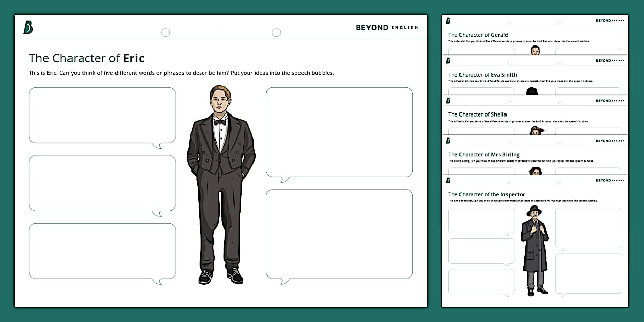 An Inspector Calls Editable Worksheet | Beyond English