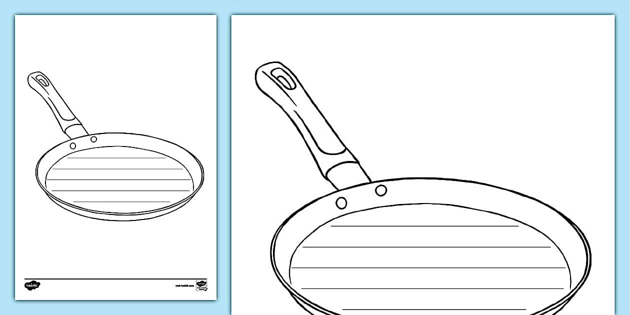 Frying Pan Template (teacher made) - Twinkl