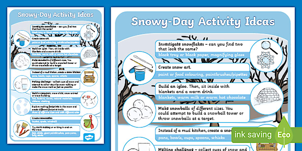 Outdoor Learning: Snowy-Day Activity Ideas - Twinkl