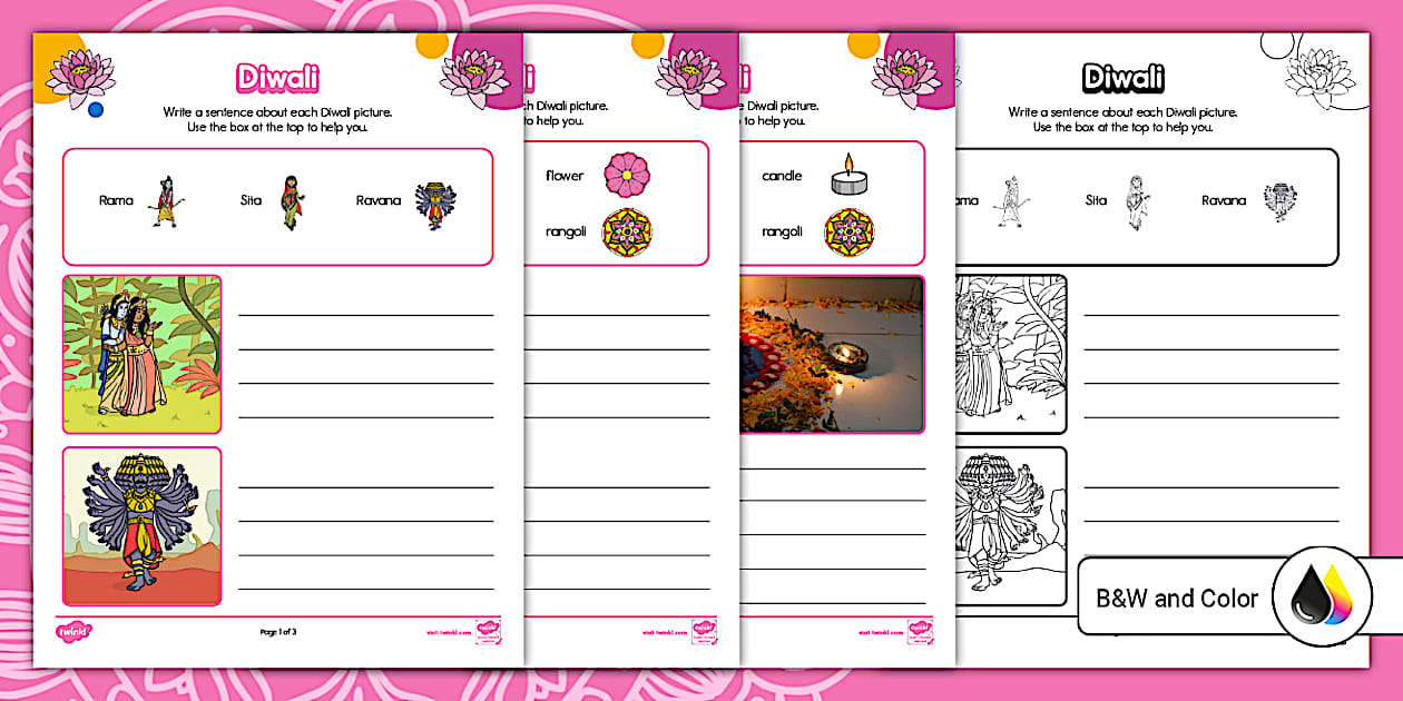 Diwali Writing Worksheet
