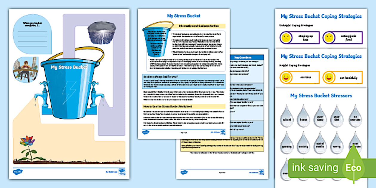 My Stress Bucket Worksheet and Lesson Pack - KS2 Resources