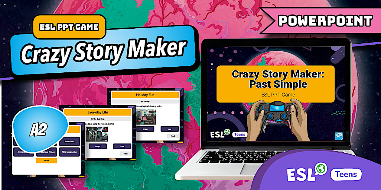 ESL Crazy Story Maker (Irregular Verbs) [Teens, A2]