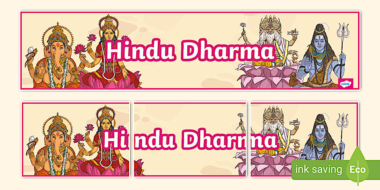 Hindu Dharma Display Banner (teacher made) - Twinkl