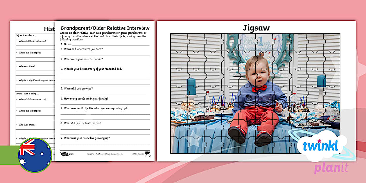 Year 1 HASS History Past, Present Future Home Learning Tasks