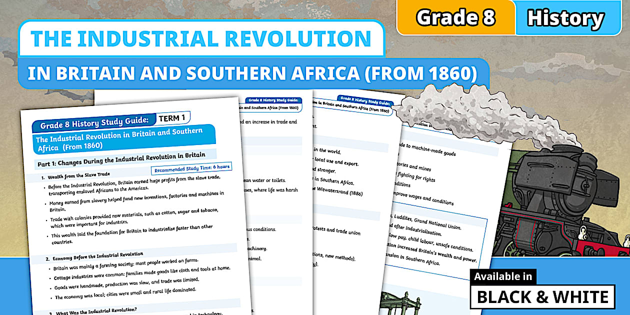 Grade 8 History Changes During the Industrial Revolution in Britain Study