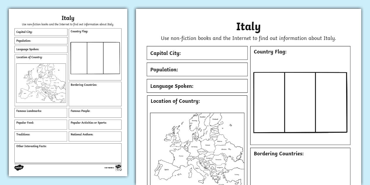 Italy Fact File | Country Fact Files | Primary Resources
