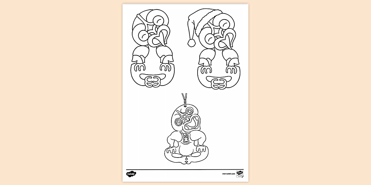 Tiki Colouring Page | Colouring Sheets (Teacher-Made)