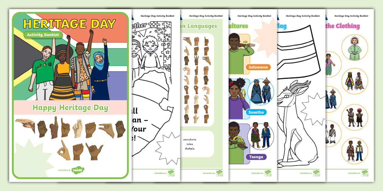 Heritage Day in SASL: A Fun Activity Book (teacher made)