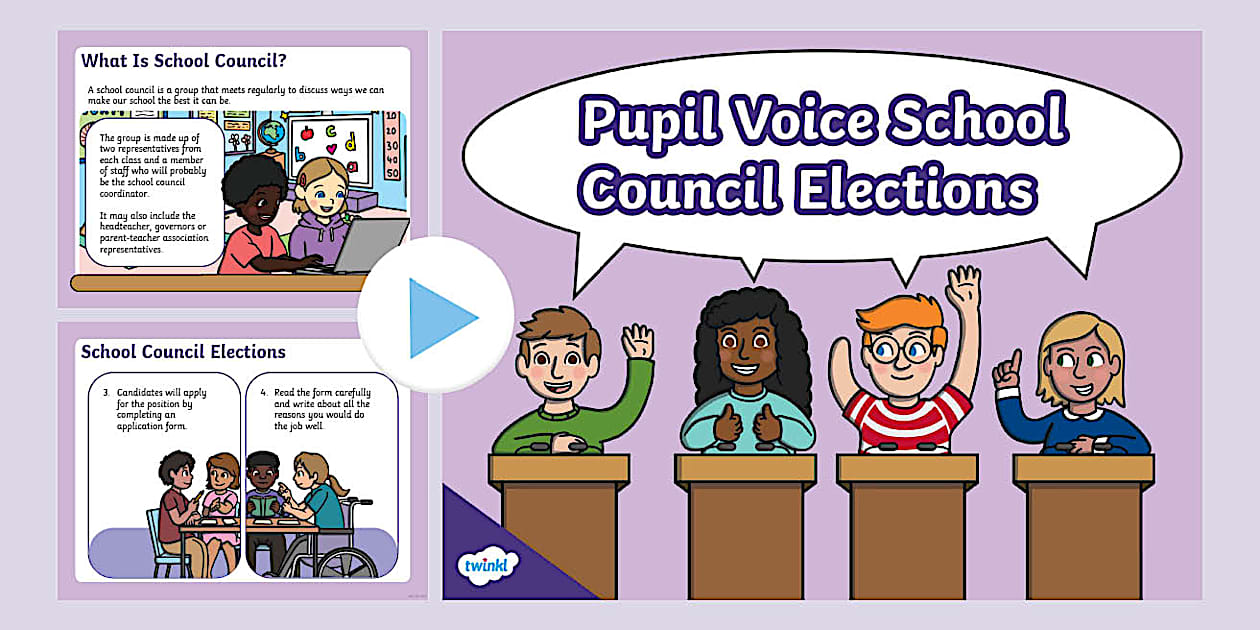 Pupil Voice School Council Election PowerPoint - Twinkl