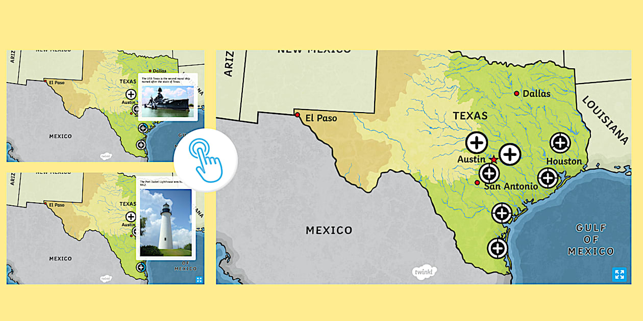 Texas History Interactive Click and Learn Digital Picture