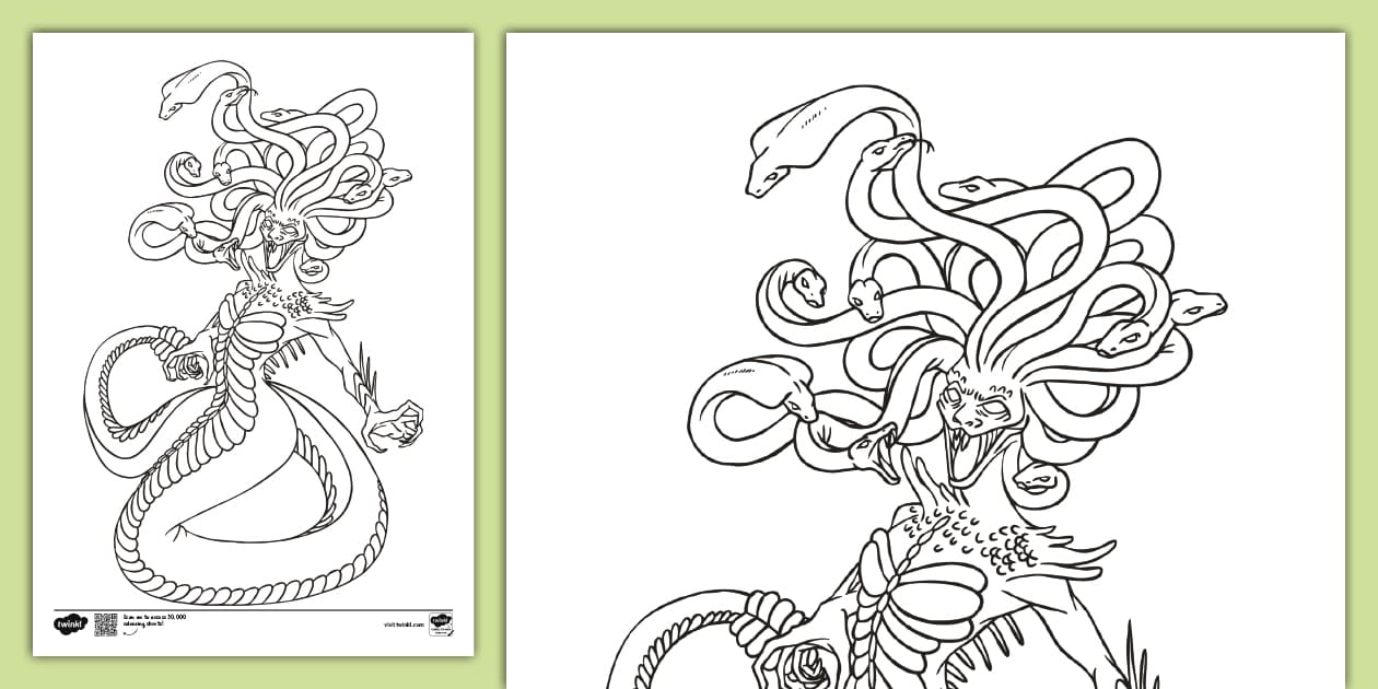 Gorgon Colouring Sheet | Colouring Sheets (teacher made)