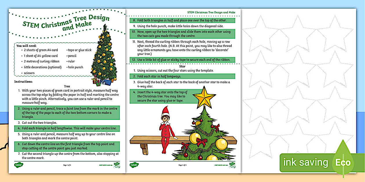 STEM Christmas Tree | Year 3 and Year 4 STEM (teacher made)