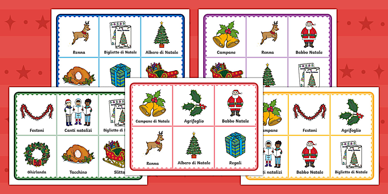 Bingo delle Parole di Natale (teacher made) - Twinkl