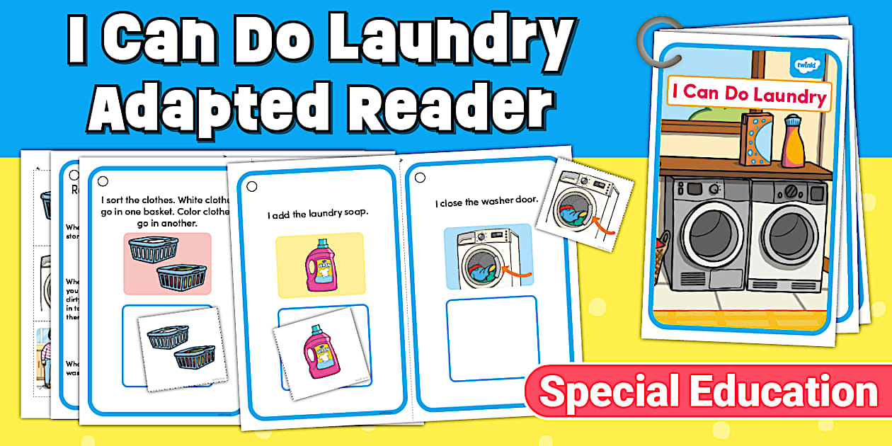 I Can Do Laundry Adapted Reader for Special Education