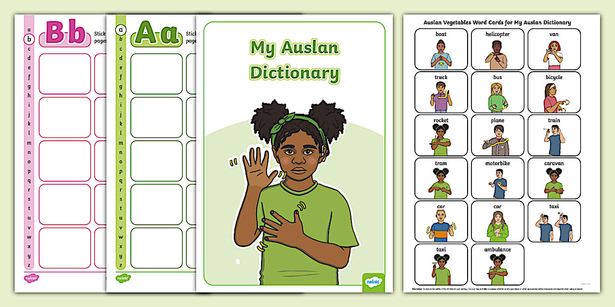 Auslan Transport Word Cards For My Auslan Dictionary