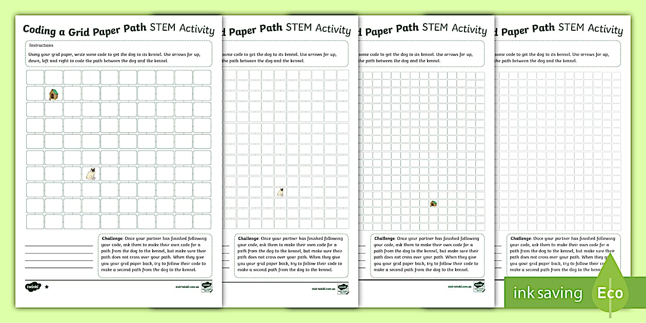 Coding a Grid Paper Path STEM Activity | Digital Technologies