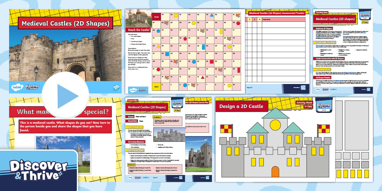 Medieval Castles (2D shapes) Resource Pack - Twinkl