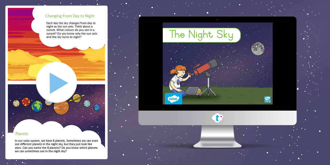 Grade 1 - The Sky At Night Theme Discussion PowerPoint