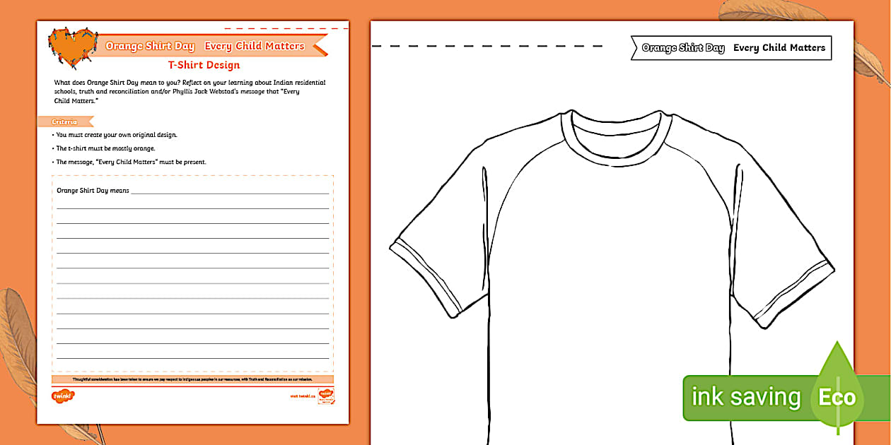 Orange Shirt Day Designs - Twinkl - CA - Twinkl
