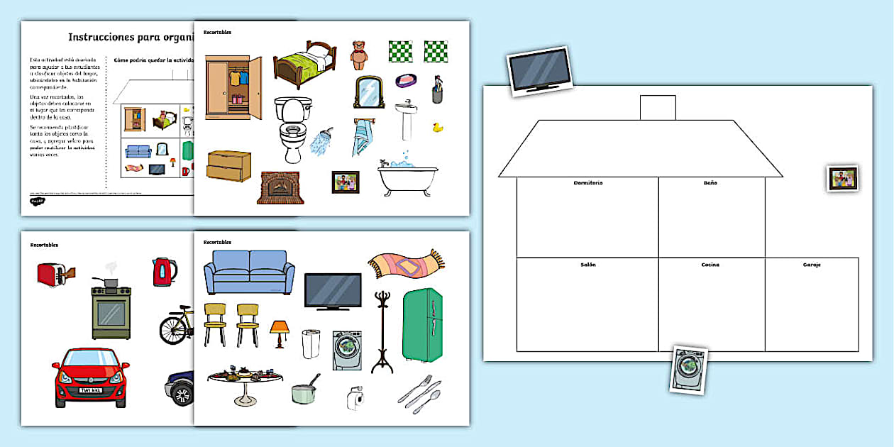 Ficha de actividad: Las partes de la casa