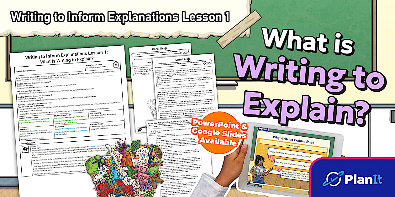 Phase 2 Explanations Lesson 1: What Is Writing to Explain?