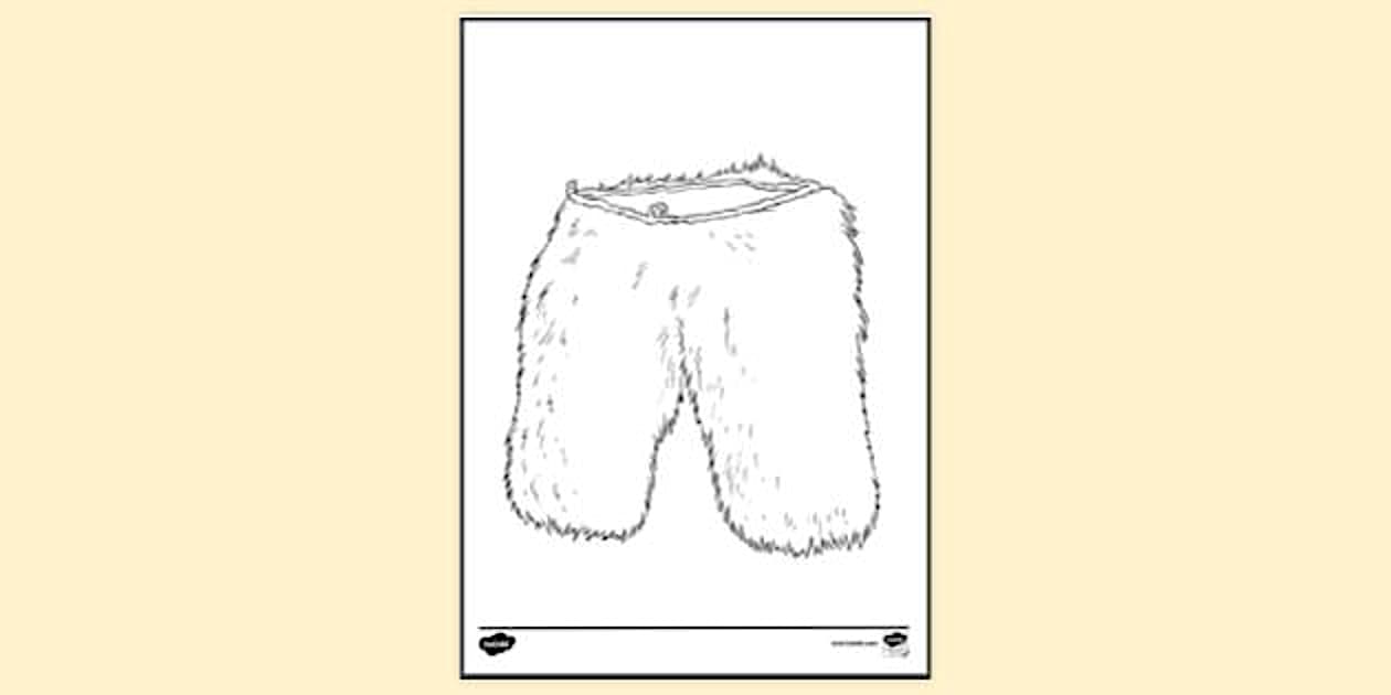 Inuit Arctic Fur Trousers Inner Layer Colouring Sheet