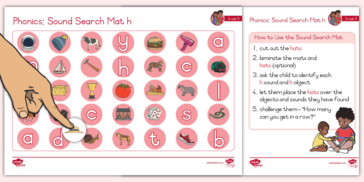 Gr R Phonics - Term 1 - h sound - Sound Search Mat (CAPS)