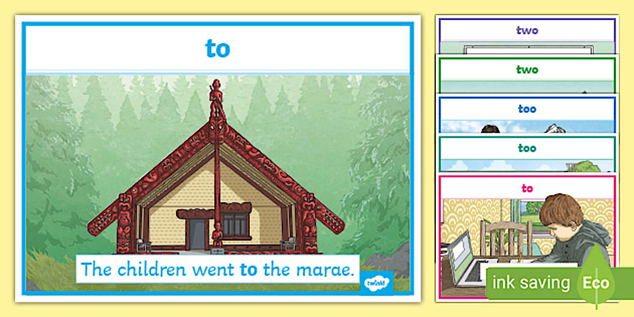 To, Too and Two NZ Homophones Display Posters (teacher made)