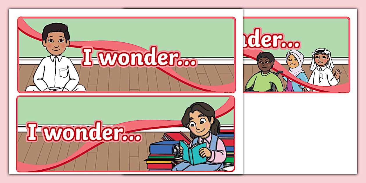 I Wonder Display Banner (teacher made) - Twinkl