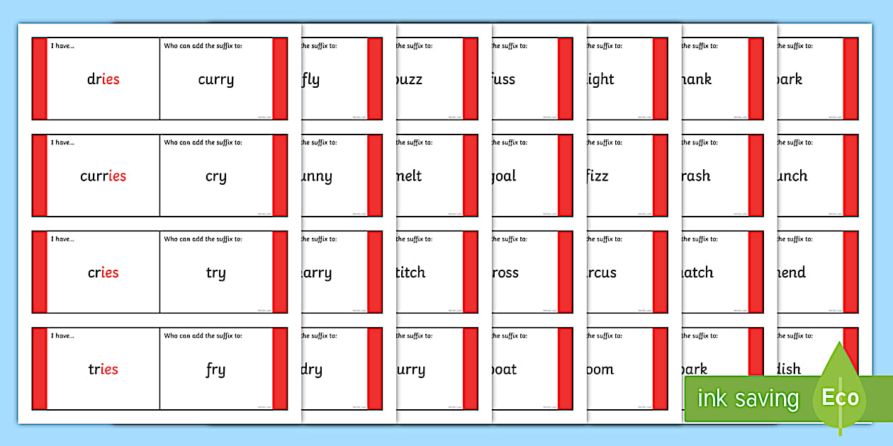 Phase 6 Suffix s and es Loop Cards (teacher made) - Twinkl