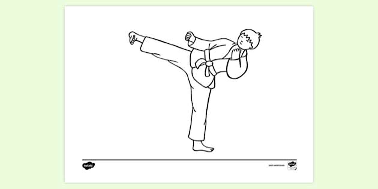 Karate Colouring Page | Twinkl (teacher made) - Twinkl