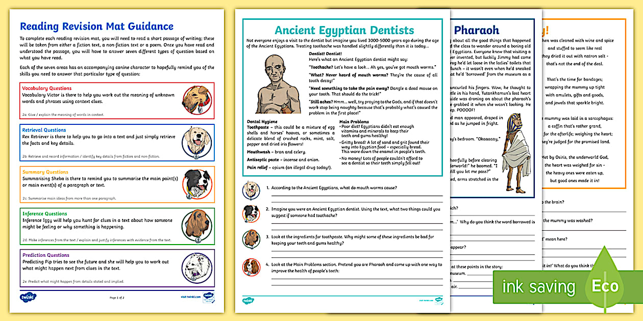 Year 4 Reading Revision Activity Mat Pack 3 - Twinkl