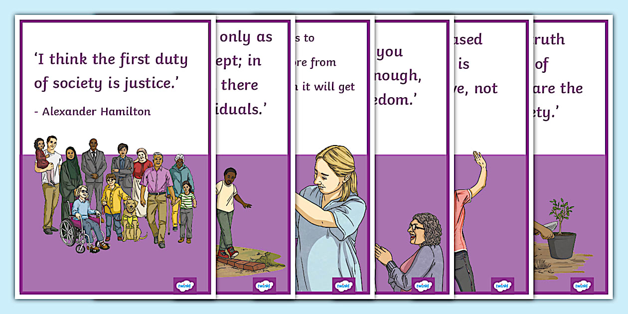 Quotes About Society Display Poster Pack (teacher made)