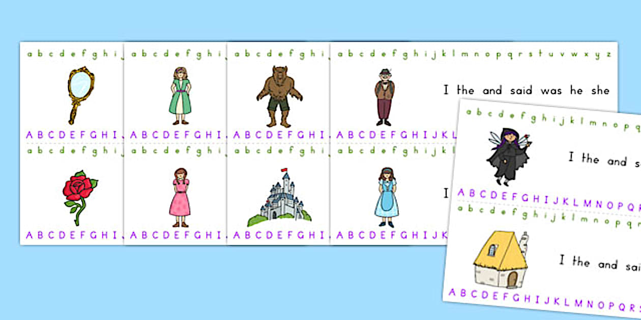 NSW Beauty and the Beast Alphabet Strips - Twinkl