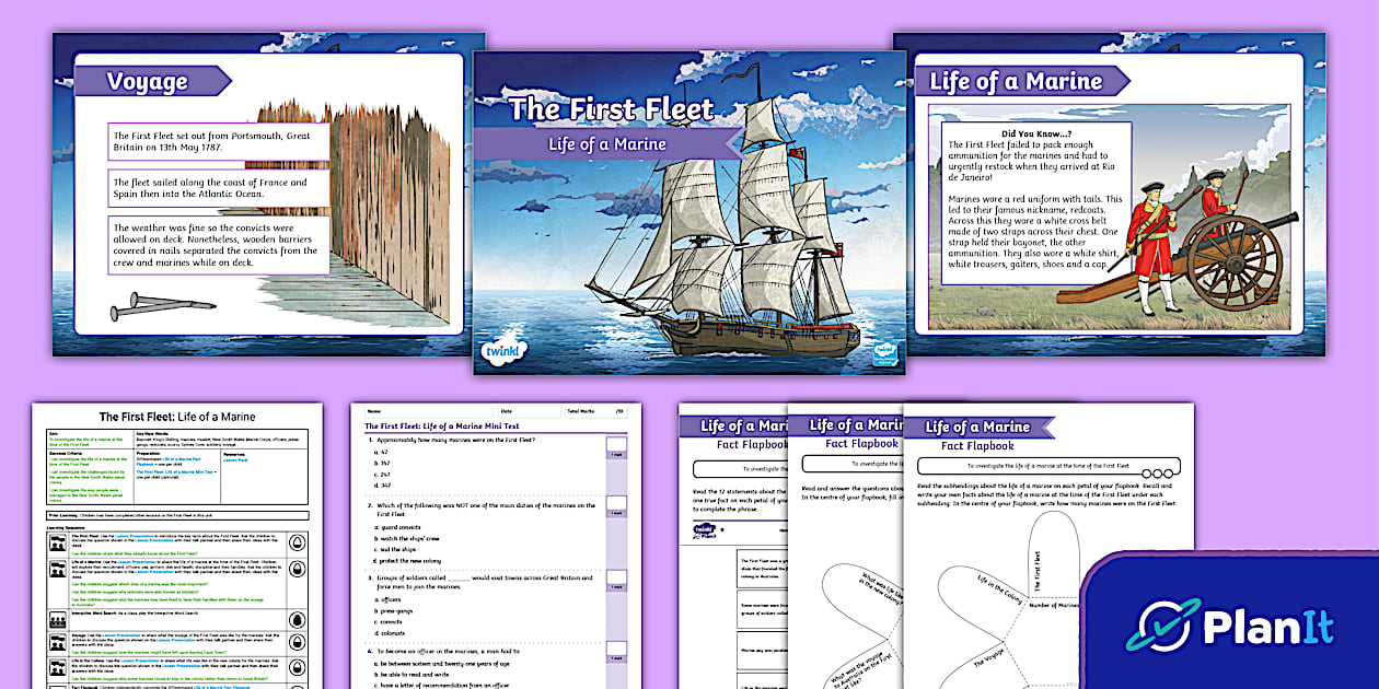 Year 4 HASS History The First Fleet Lesson 6 - Twinkl