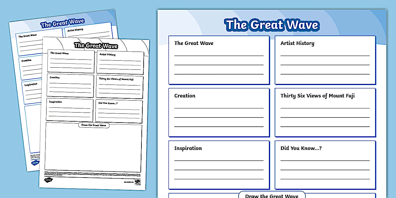 The Great Wave Fact File (teacher made) - Twinkl