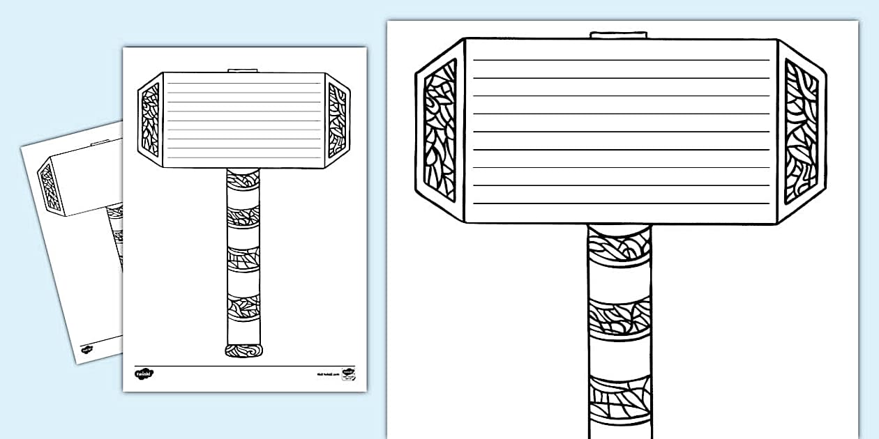 Hammer Writing Template