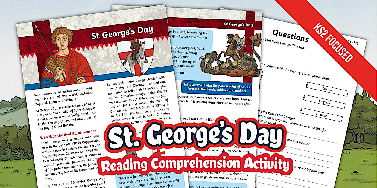 UKS2 St George's Day Reading Comprehension Activity