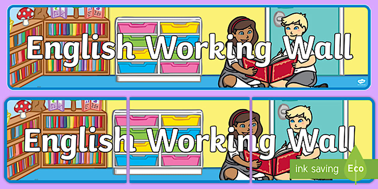 Cursive English Working Wall Display Banner (teacher made)