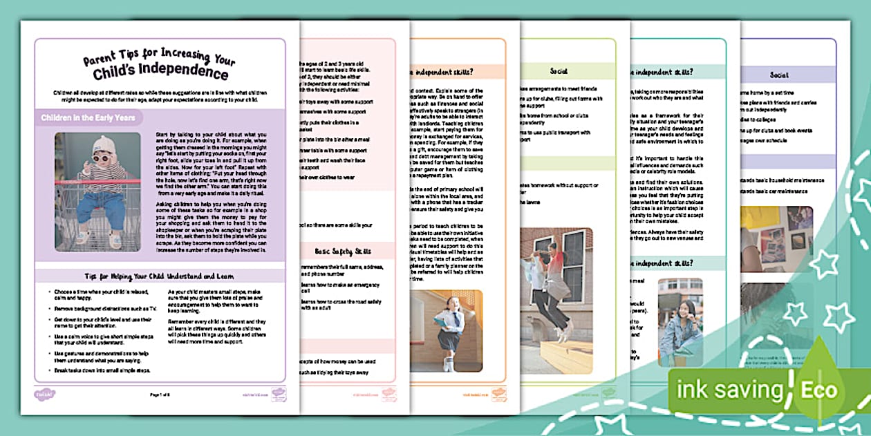 Parent Tips: How to Promote Independence - Twinkl