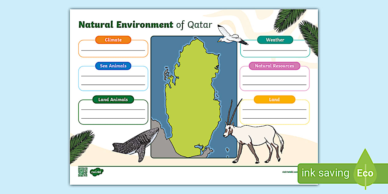 The Natural Environment Of Qatar Worksheet (teacher made)