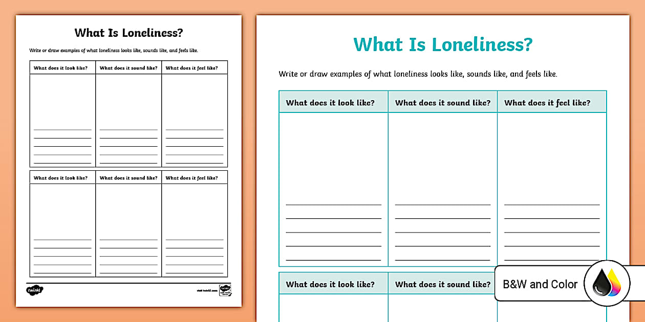 What Is Loneliness? SEL Activity (teacher made) - Twinkl