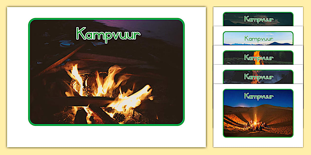 Kampvuur fotopak (Teacher-Made) - Twinkl